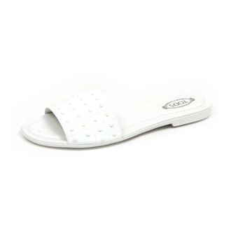 Tod's Wei&szlig;e Patent Sandale mit Gummistollen - - Shoes - Damen - Wei&szlig; - 36 EU