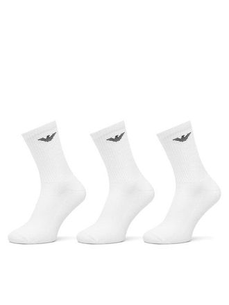 Emporio Armani Lange Socken EM000554 AF14499 M0066 Wei&szlig;