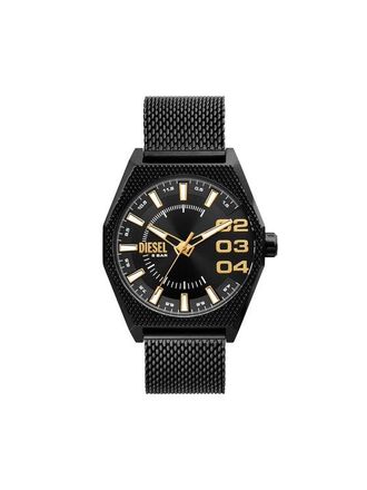 Diesel Uhr Scraper DZ2194 Schwarz