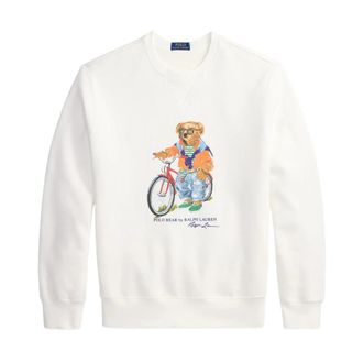 Polo Ralph Lauren Bear Cycling Sweatshirt - - Sweatshirts & Hoodies - Herren - Wei&szlig; - XL