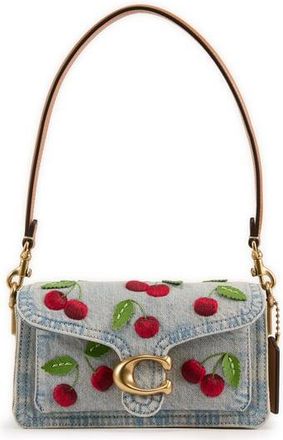 Coach Sac &agrave; main brod&eacute; Tabby 20 en coton et cuir