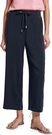 Street One 3716099 Pantalon &agrave; Jambes Larges, Bleu fonc&eacute;, 38W / 26L Femmes