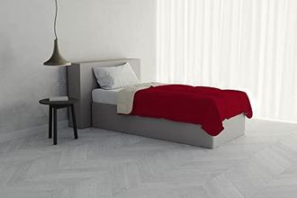 Italian Bed Linen Sommer-Daunendecke, Mikrofaser, Bordeaux/Creme, 1 Sitzer