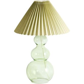 Beliani Tischlampe SENGWA Glas Gr&uuml;n