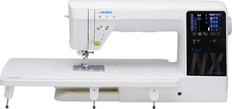 Juki HZL-NX7 Kirei Nähmaschine für Computer, großer Arm, Metall ABS, weiß, Grand passage sous bras