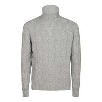 Drumohr Homme, Pulls, Gris, Taille: XL Pull Col Roulé Torsadé