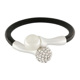 Dansk Copenhagen Femme, Accessoires, Noir, Taille: ONE Size Bracelet Élégant en Cuir et Perles