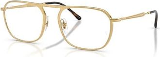 Ray-Ban Rb6548 Optics Arista Gold Fassung Klar Glas Polarisiert 53-19