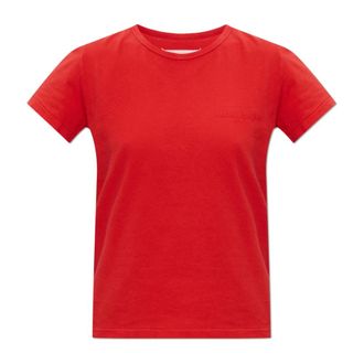 Maison Margiela Femme, Tops, Rouge, Taille: 36 FR T-shirt en jersey de coton