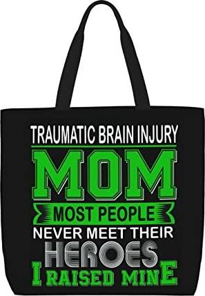 Generic Sac De Courses Mois De Sensibilisation Aux Traumatismes Cr&acirc;niens Sac &Agrave; Provisions Personnaliser Avec Poign&eacute;es Sacs &Agrave; Main, Pour &Eacute;cole, Filles, Voyage,