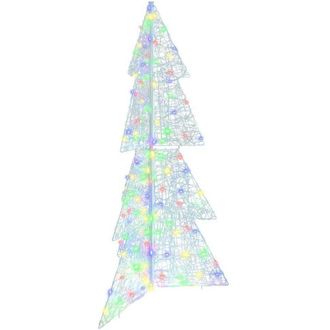 vidaXL Weihnachtsbaum mit 160 LEDs Mehrfarbig 150 cm Acryl vidaXL