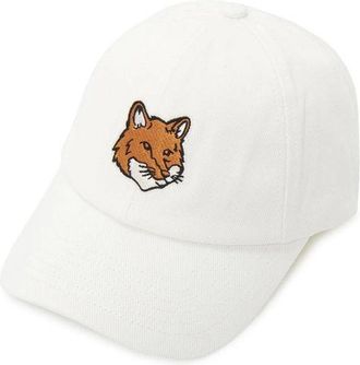 Maison Kitsun&eacute; unisex, Accessoires, Blanc, Taille: ONE Size Fox Head Cap