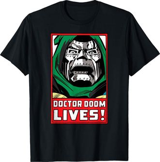 MARVEL Doctor Doom Lives! Classic Vintage Retro Comic Art T-Shirt