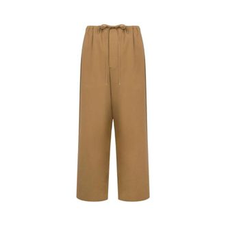 Moschino Baumwoll-Twill-Hose - - Trousers - Damen - Beige - M
