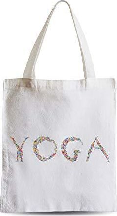 Fabulous Grand Sac Shopping Plage Etudiant Yoga Billes de Couleurs Meditation Asanas Bien Etre