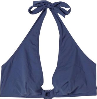 Eres Eres, Femme, Maillots de bain, Bleu, Taille: 46 FR Haut de bikini dos nu avec anneau m&eacute;tallique