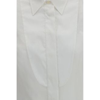 Brunello Cucinelli Lantern Sleeve Cotton Blouse - White