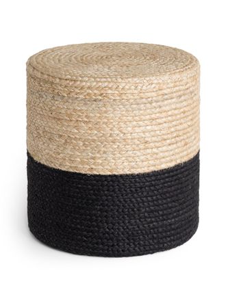 Hanse Home Jutta Jute Pouf - Natürlicher Sitz-Pouf aus Jute, Zylindrische Form im Boho Look, Hocker, Ottoman, Sitzhocker, Sitzkissen für Wohnzimmer, Esszimmer, F