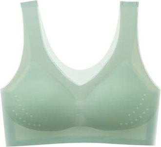 Generic Soutien-gorge en soie glacée mince dété confortable soutien-gorge en soie glacée mince soutien-gorge de levage en soie glacée grand soutien-gorge, Ver