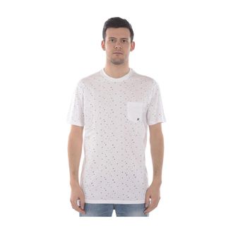 Daniele Alessandrini Homme, Tops, Blanc, Taille: XL Maglia Un Mondo Di Buchi ST