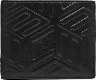 MCM Cubic Monogram Embossed Wallet - Black