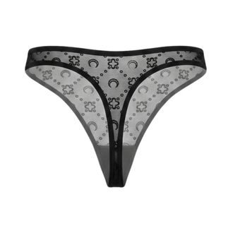 Marine Serre Moonogram Mesh Flock High-Cut Panties - - Underwear - Damen - Schwarzk - S