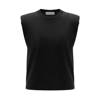 Frankie Shop Femme, Pulls, Noir, Taille: 42 FR EVA Padded Shoulder Muscle T-Shirt