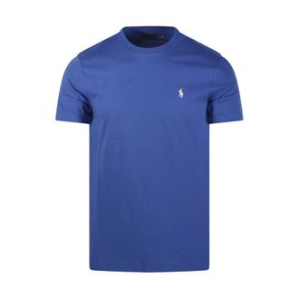 Ralph Lauren Homme, Tops, Bleu, Taille: XL T-shirt ras du cou en jersey coupe ajust&eacute;e personnalis&eacute;e Ralph Lauren