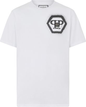 Philipp Plein Round Neck T-Shirt Spray Hexagon