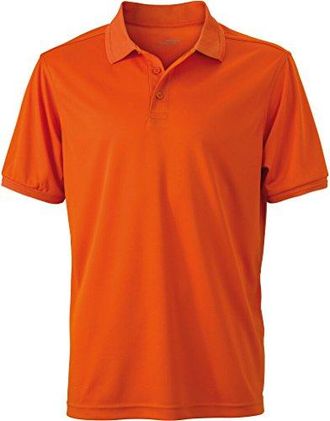 James & Nicholson Polo Micro Polyester (L, Orange foncé)