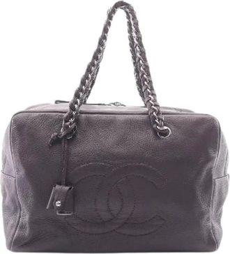 Chanel Sac &agrave; main de luxe doccasion en cuir - Femme - Pre-owned - Brun - Taille: ONE Size