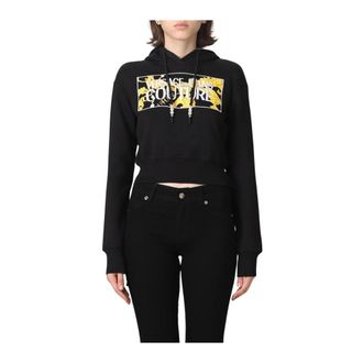 Versace Jeans Couture Black Pearl Kapuzenpullover mit Kordelzug - - Sweatshirts & Hoodies - Damen - Schwarzk - S