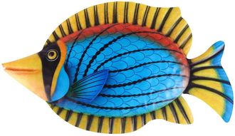 FOMIYES Wanddeko mit Tropischen Fischfiguren aus Schmiedeeisen Geeignet f&uuml;r Garten und Au&szlig;enbereich zur Dekoration