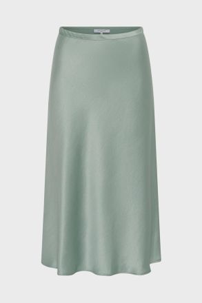 Gerard Darel Jupe midi en satin - JOLANA - Vert deau