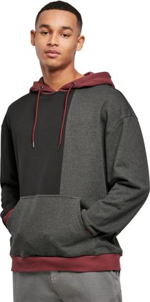 Urban Classics Herren Oversized Color Block Hoody Sweatshirt, Black/Charcoal, M