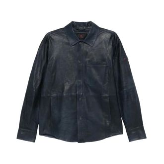 Peuterey Femme, Vestes, Bleu, Taille: 40 FR Todd Leather Shirt