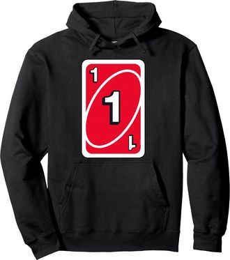 Uno Halloween Red 1 Karte Pullover Hoodie