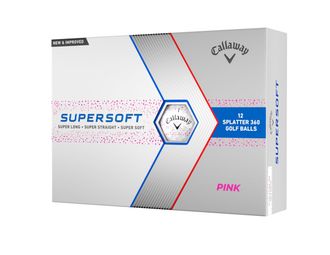 Callaway Golf Supersoft Golfb&auml;lle (Version 2023, Pink Splatter)
