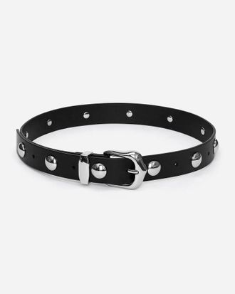 Arket Nietenbesetzter Lederg&uuml;rtel -Schwarz