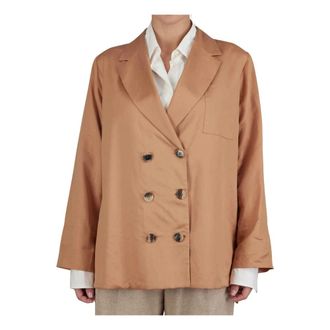 Kiton Double-Breasted Solid Blazer - - Jackets - Damen - Braun - S