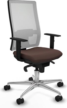 Piqueras y Crespo Schreibtischstuhl mit Armlehnen, h&ouml;henverstellbare Lendenwirbelst&uuml;tze, ausgestattet mit 5 Positionen und eingespritztem Schaum. 65 mm Nylon-Rollen. We