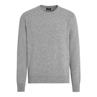 Ermenegildo Zegna Maglia girocollo in Oasi Cashmere - - Knitwear - Herren - Grau - 3XL