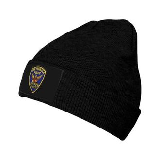 Generic Patch De La Police De San Francisco Homme Femme Watch Cap Chaud Bonnet De P&ecirc;cheur Classique Bonnets Tricot&eacute; pour Toutes Les Saisons Cyclisme Course &Agrave; 