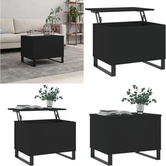 vidaXL Vidaxl - Couchtisch Schwarz 60x44,5x45 cm Holzwerkstoff - Eleganter Couchtisch - Wohnzimmertisch - Holzwerkstoff Couchtisch - Schwarzer Couchtisch