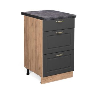 Vicco Meuble cuisine Fame-Line, Anthracite-or, 50 cm, pt Anthracite Vicco