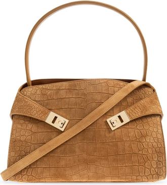 Ferragamo Femme, Sacs, Beige, Taille: ONE Size Sac bandouli&egrave;re souple Hug