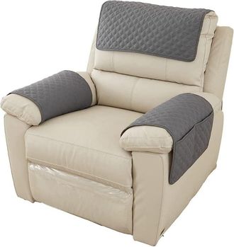 Generic Sesselschoner F&uuml;r Relaxsessel Mit Armlehnen, Sesselbezug Mit Taschen F&uuml;r Fernsehsessel, Wasserdicht rutschfest M&ouml;belschutz f&uuml;r Sofa, Stuhl(Dark Gray,3