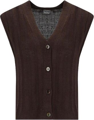 Max Mara Femme, Vestes, Brun, Taille: 38 FR Ranghi Knitted Vest