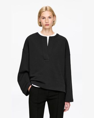 Arket Sweatshirt Mit Schlitz -Schwarz