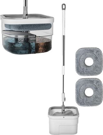 Generic Wischmopp Mit Auswringer - Produkte F&uuml;r Bodenreinigung - Kurbel Action Mopp Eimer System - Geeignet F&uuml;r Haus Wohnung K&uuml;che Wohnzimmer Schlafzimmer Bad